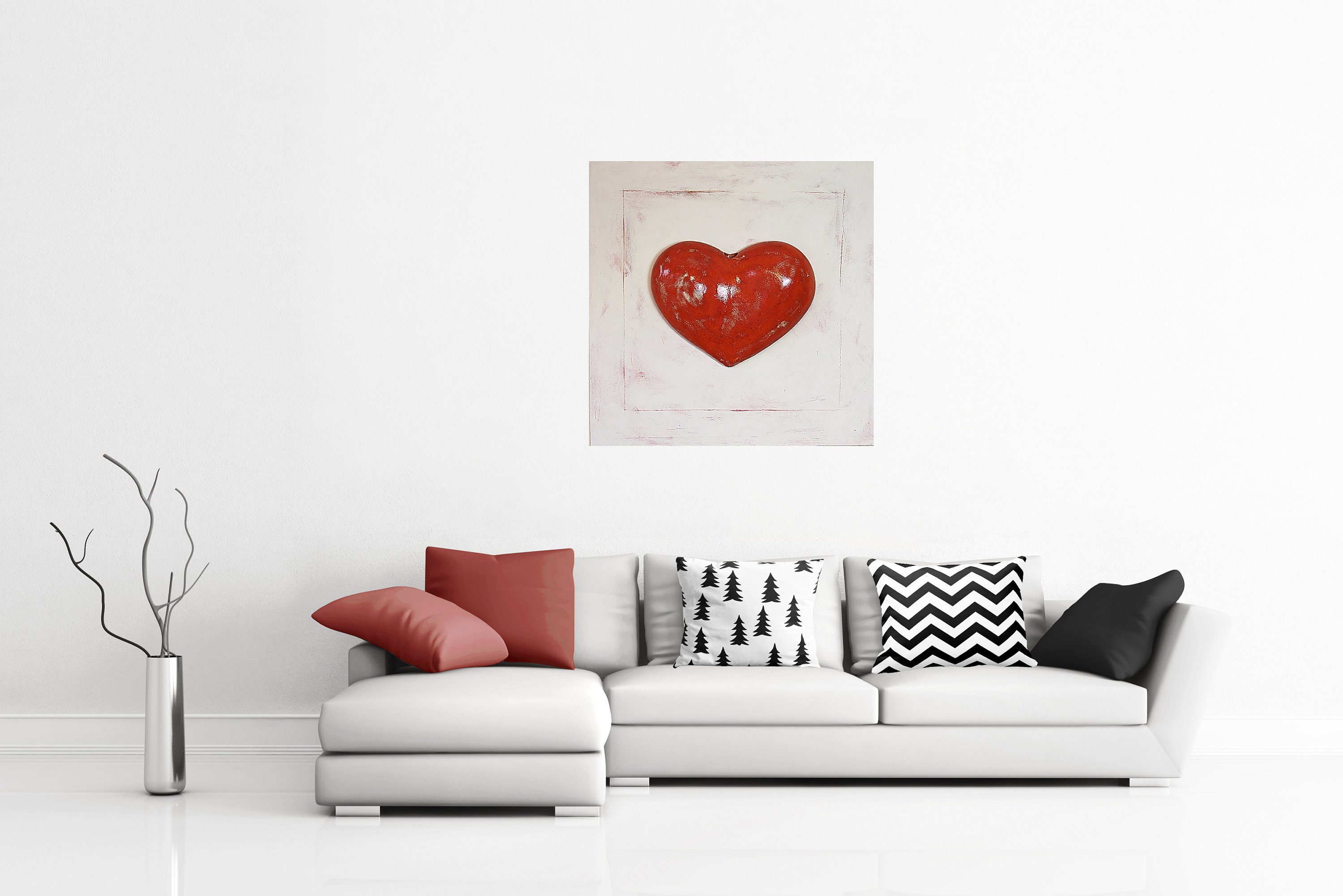 Big Heart Mural power of Love Ii Sculpture | Etsy