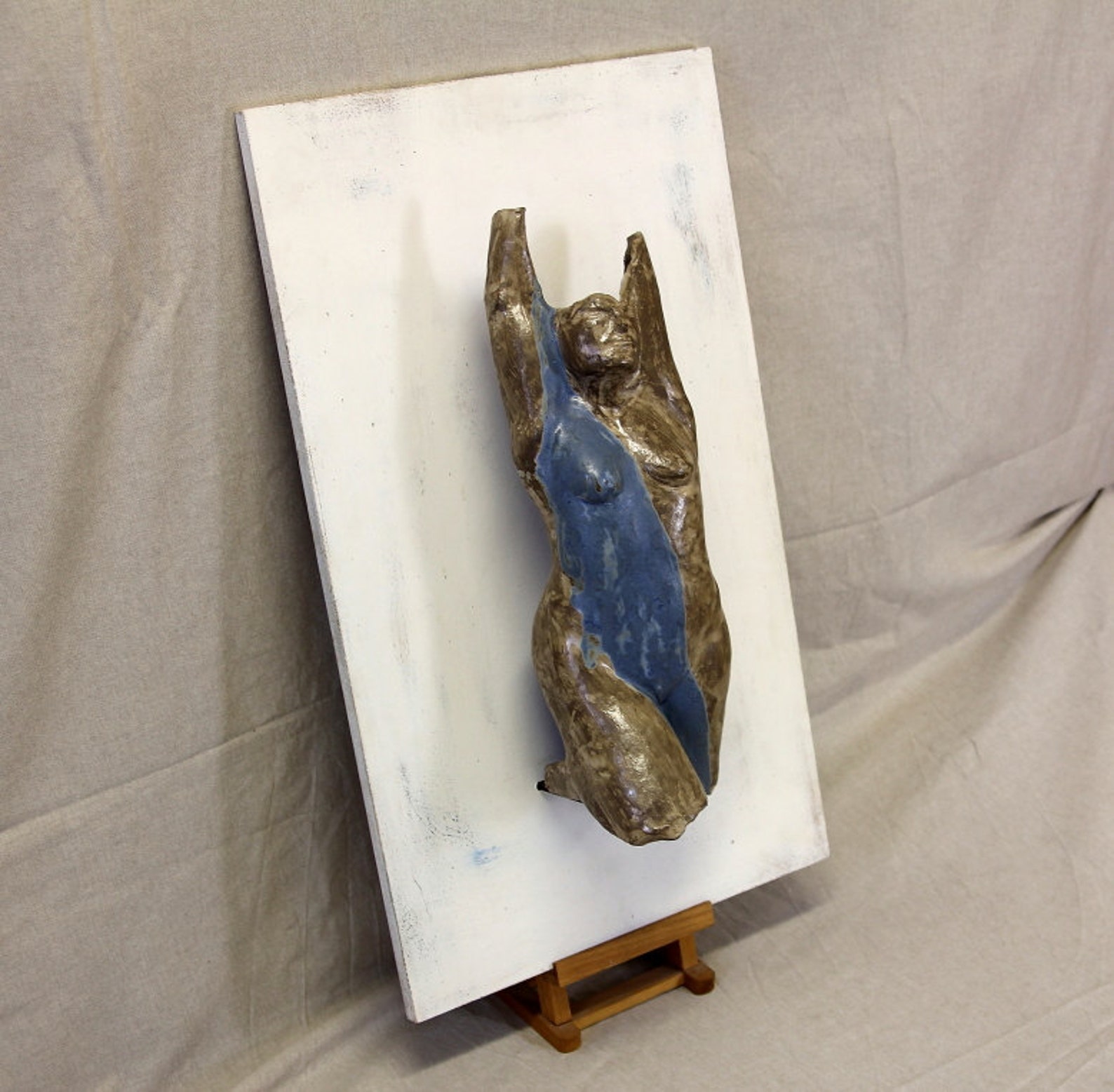 Female Torso Sculpture Ceramics Wall-mounted | Etsy