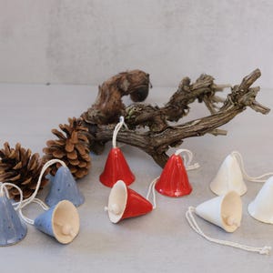 Ceramic Bells, 3 Pieces, Different Colors, Christmas Bells, Gift Tags ...