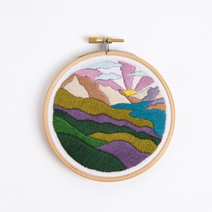 Highland Hike Mini Embroidery Kit Satin Stitch Scotland Craft Kit Gift ...