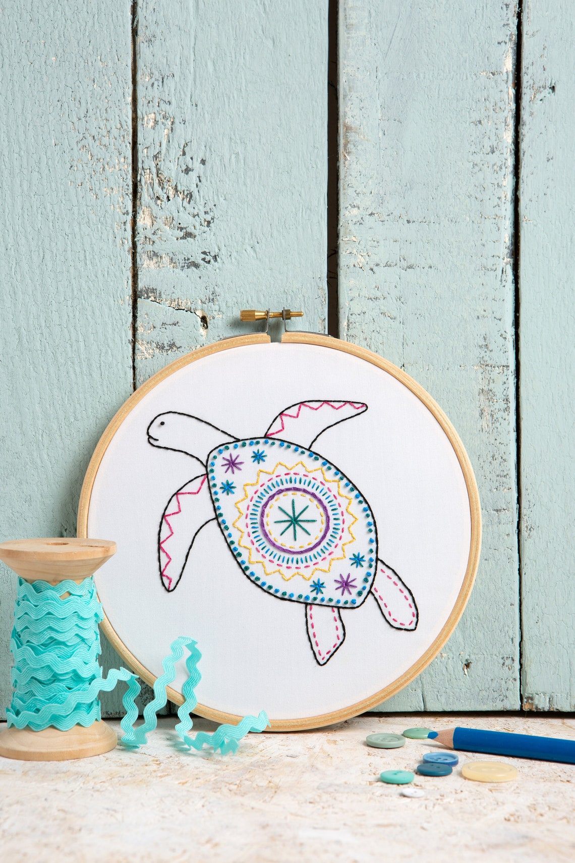 Turtle PDF Embroidery Pattern - Instant Digital Download - Etsy