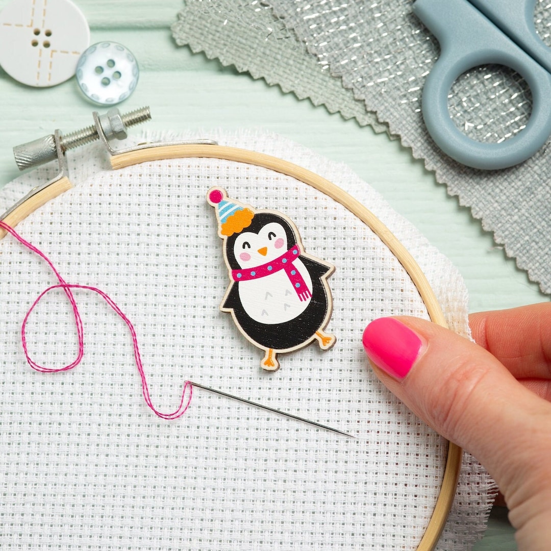 Penguin Magnetic Needle Minder - Tool for Embroidery - Cross Stitch ...