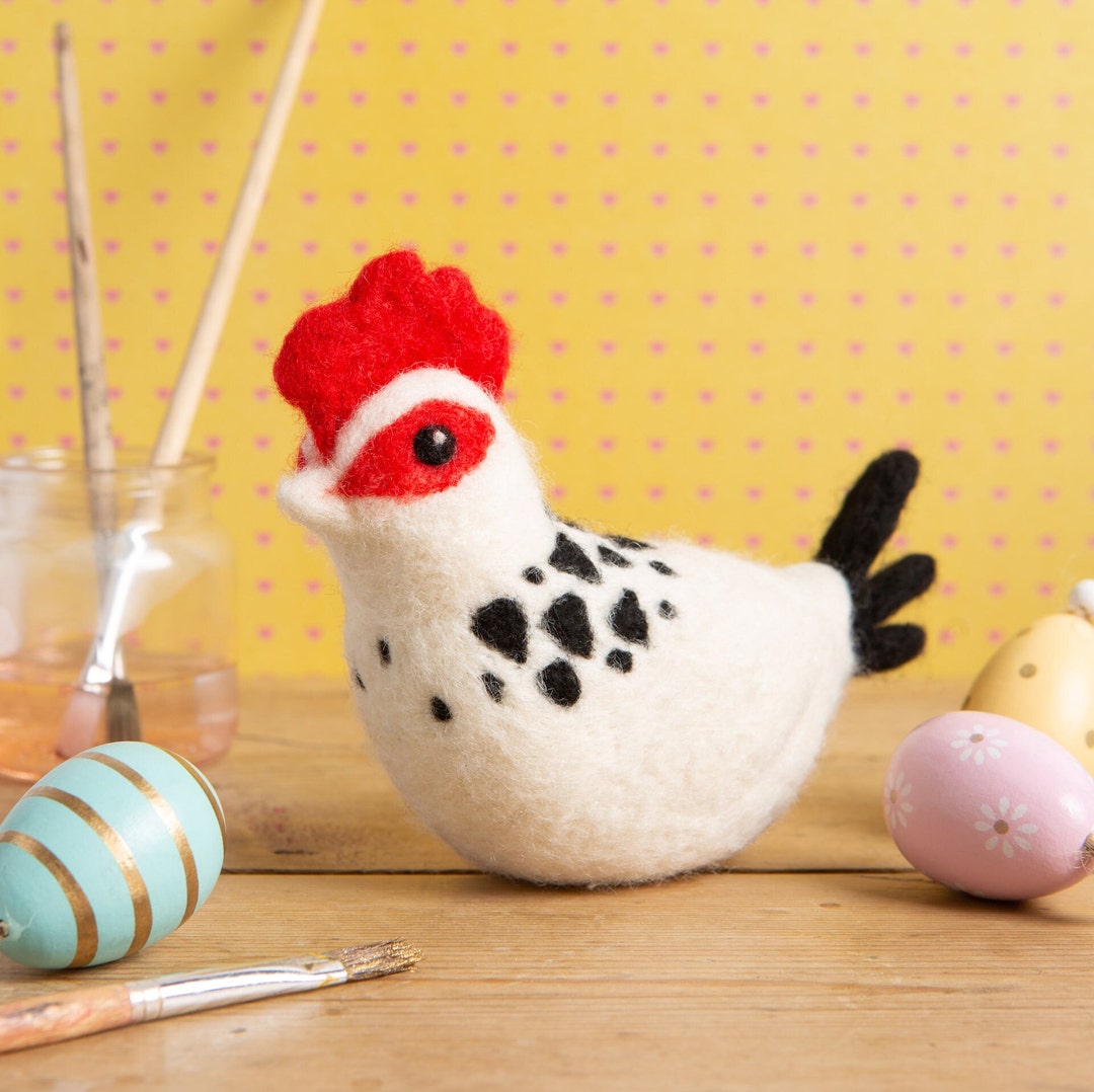 Sussex Chicken Needle Felting Kit - Beginners DIY Craft Set - British ...