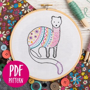 Stoat PDF Embroidery Pattern - Instant Digital Download - Etsy
