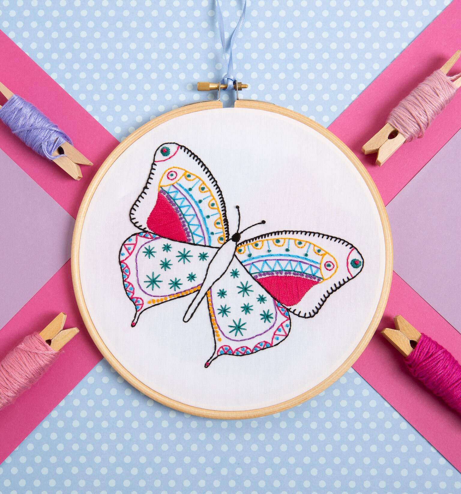 Butterfly PDF Embroidery Pattern - Instant Digital Download - Etsy
