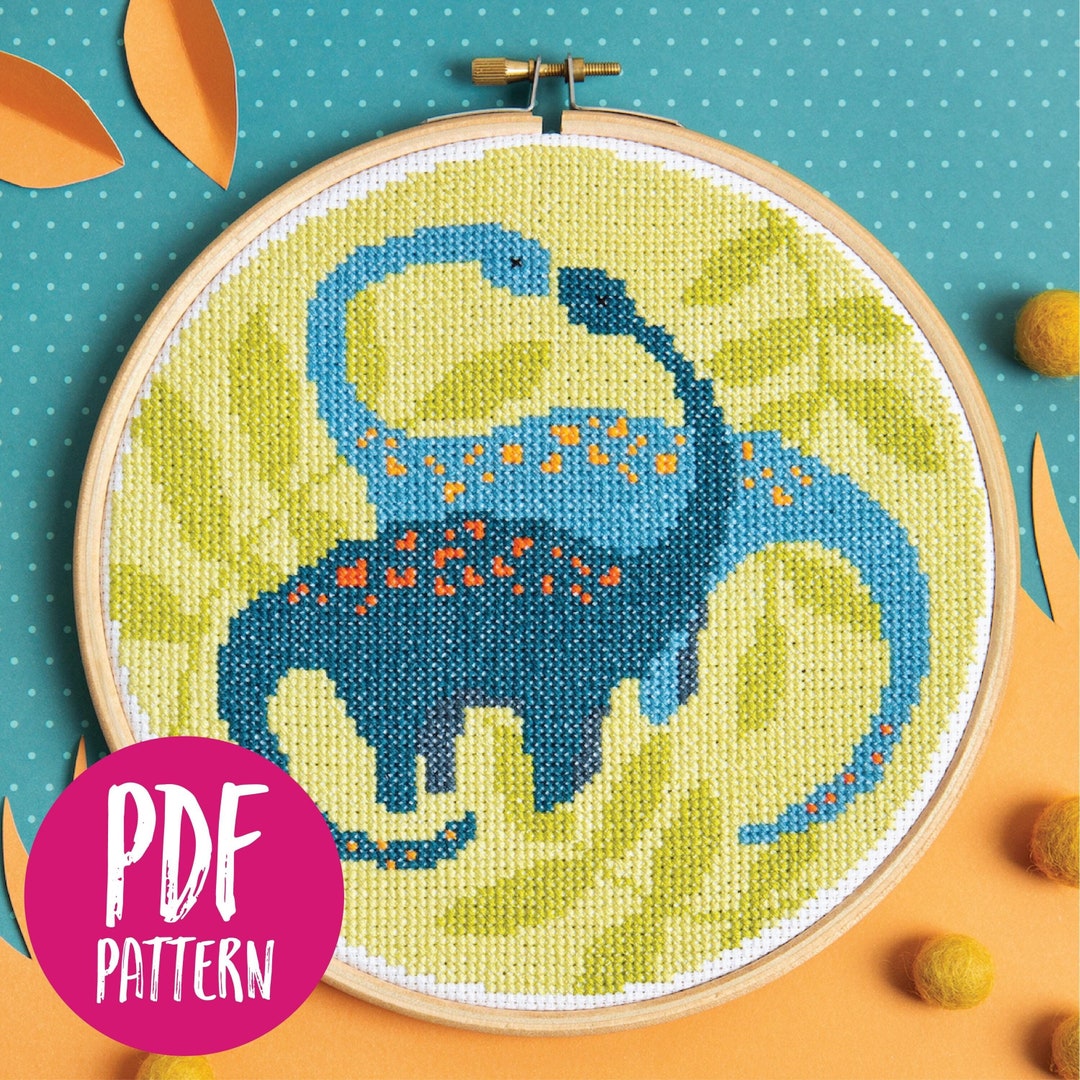 Diplodocus Cross Stitch PDF Pattern - Instant Digital Download ...