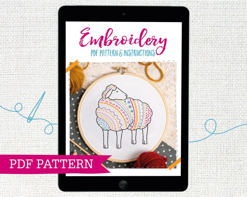 Sheep PDF Embroidery Pattern Instant Download | Etsy