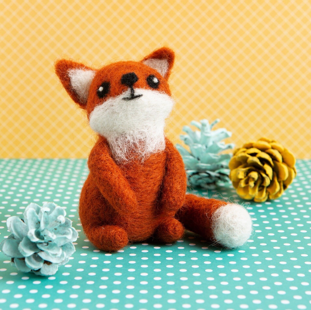 Fox Cub Needle Felting Kit Mini Needle Felting Kit Needle Felting for ...
