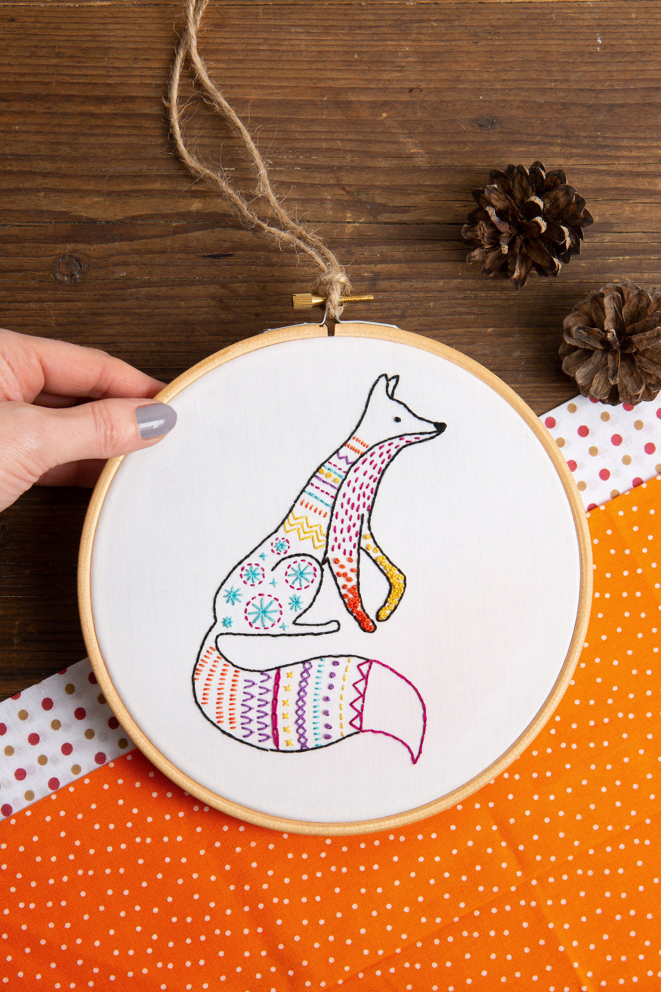 Fox PDF Embroidery Pattern Instant Download | Etsy