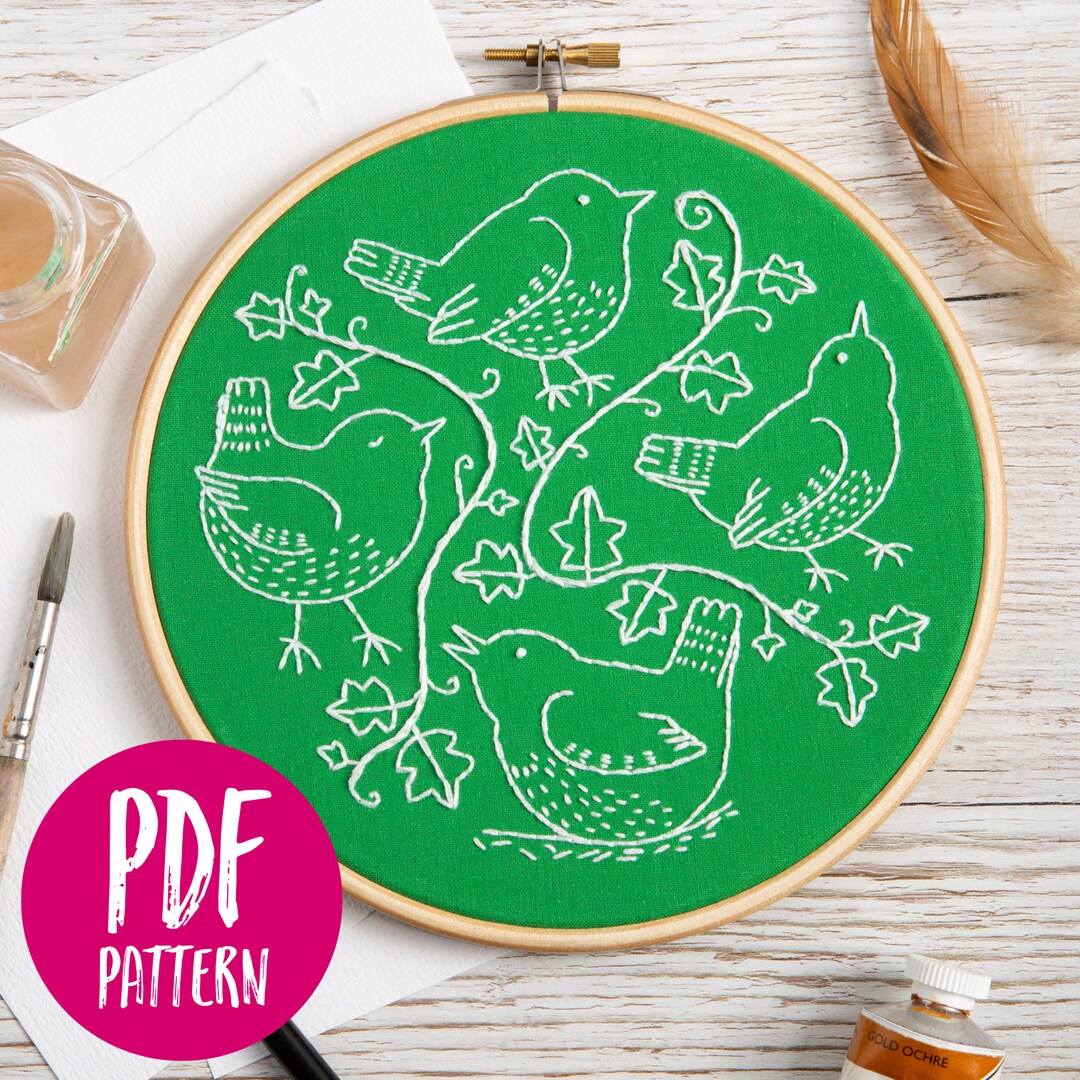 Wandering Wrens PDF Embroidery Pattern - Instant Digital Download - Etsy