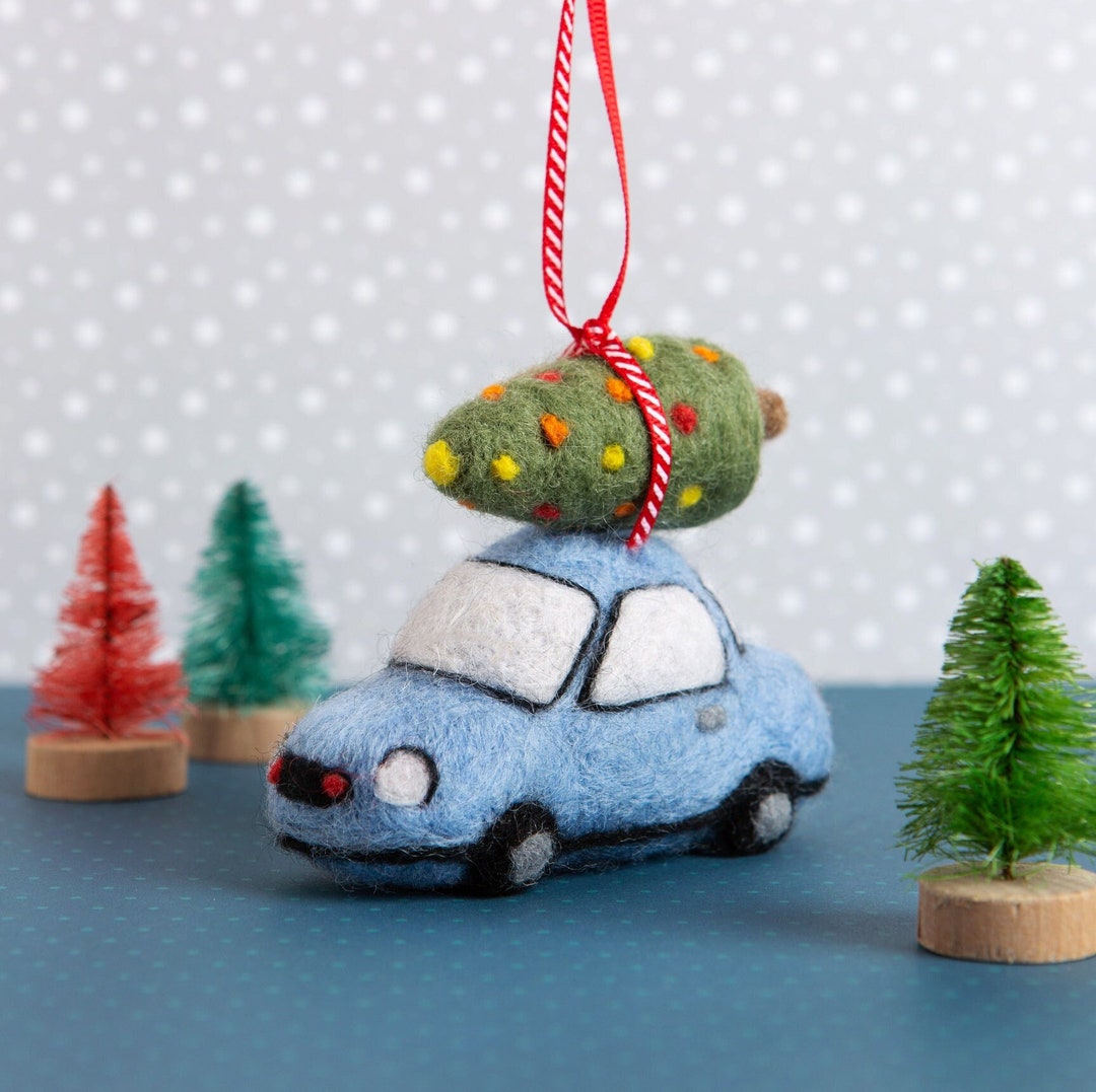 Christmas Car Needle Felting Kit Mini Felting Kit Needle Felting for ...