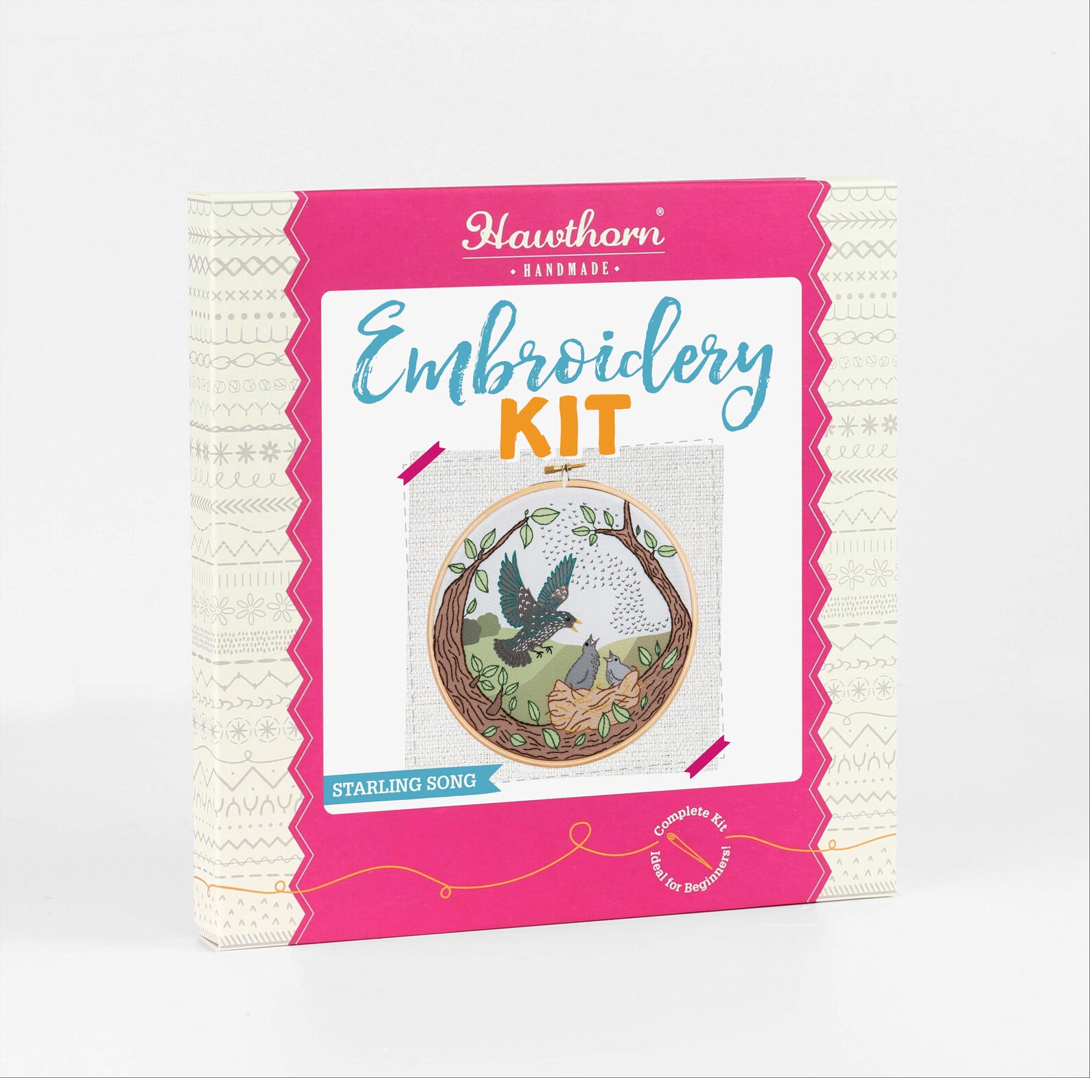 Starling Song Embroidery Kit : Beginner 7" / 18cm DIY Stitching Craft ...