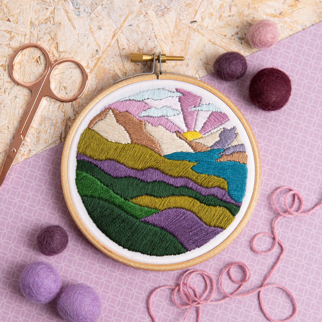 Highland Hike Mini Embroidery Kit - Satin Stitch - Scotland Craft Kit ...