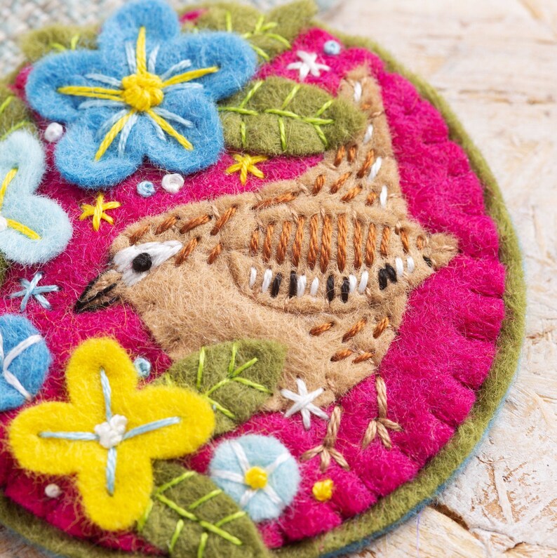 Wren Felt Craft Kit Brooch Craft Kit Craft Kit for - Etsy
