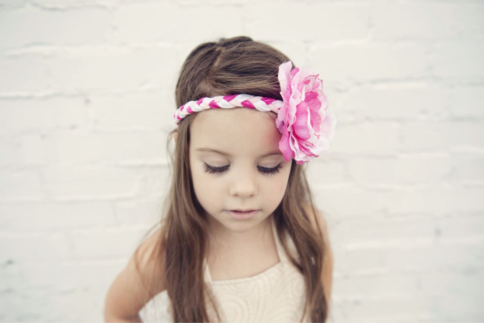 Pink Headband, Hot Pink Headband, White Headband, Pink Braided Headband ...