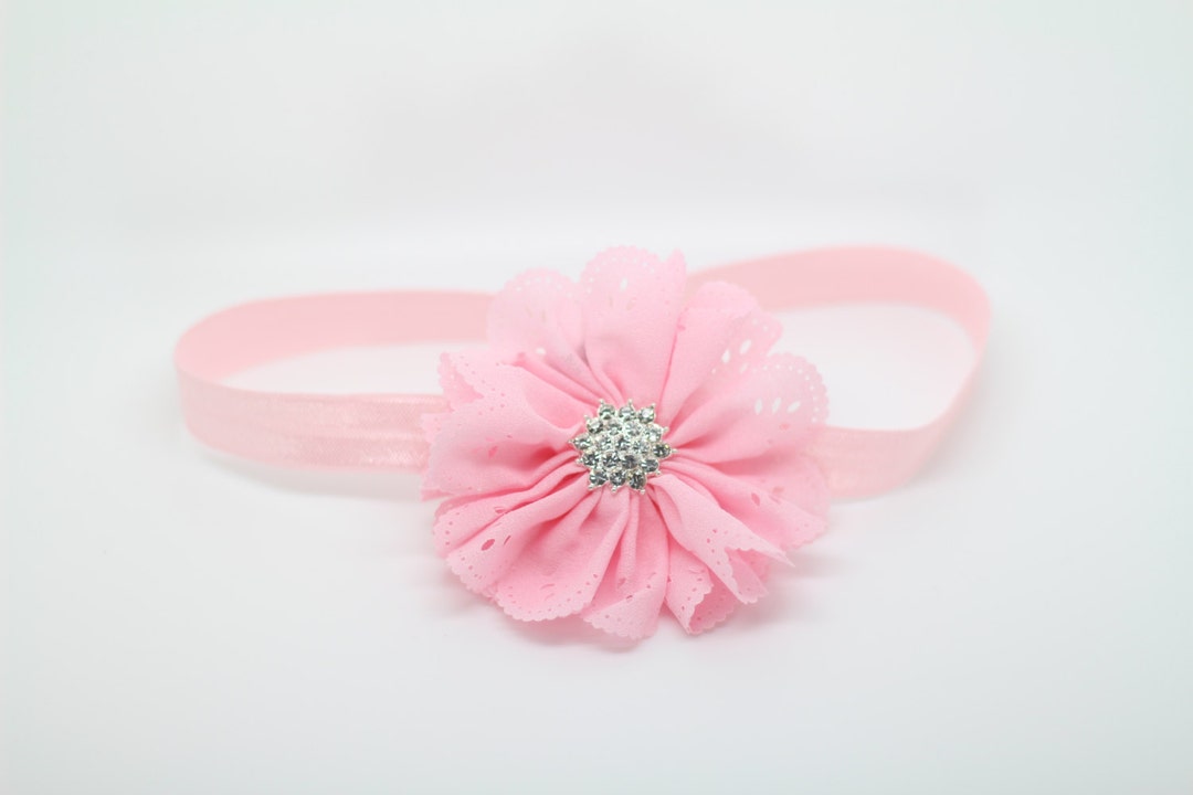 Pink Headband, Pink Flower Girl Headband, Pink Baby Headband, Pink ...