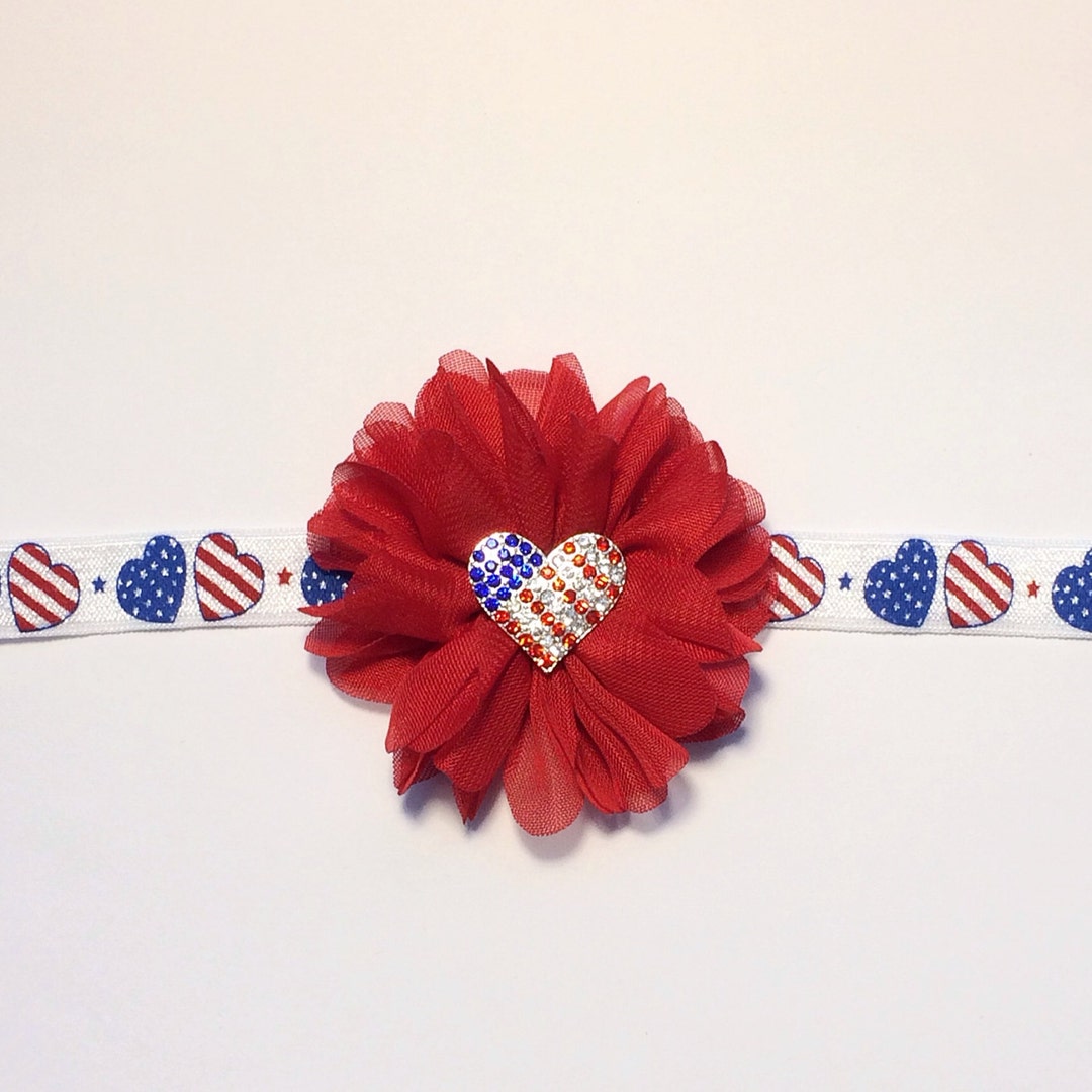 Red Headband, 4th of July Headband, Forth July Headband, Red White and ...