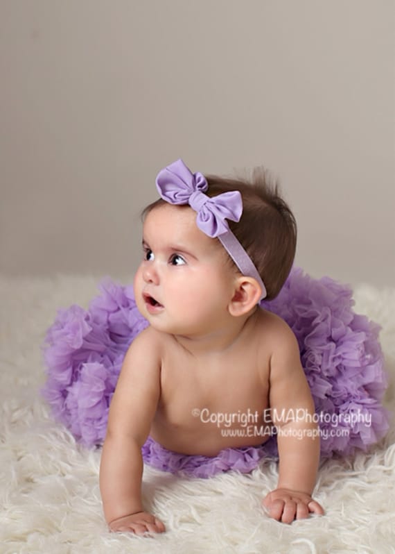 Lavender Bow Headband Purple Messy Bow Headband Fabric Bow - Etsy