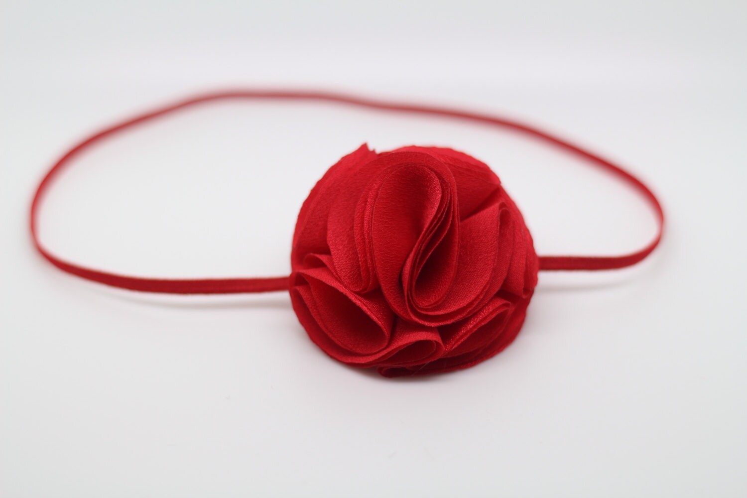 Red Headband Red Flower Girl Headband Red Baby Headband Red - Etsy