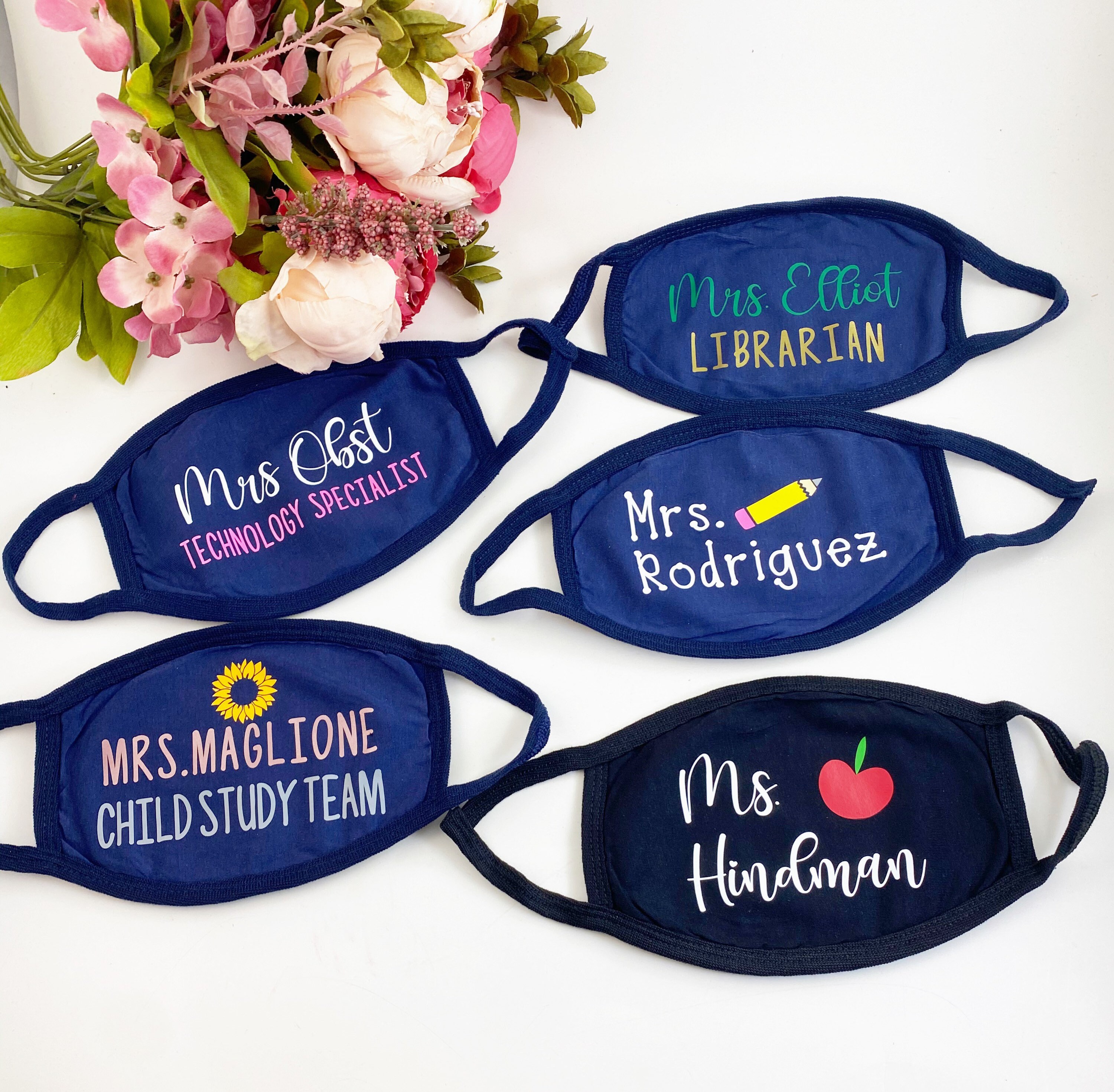 Teacher face mask personalized teacher mask School mask | Etsy