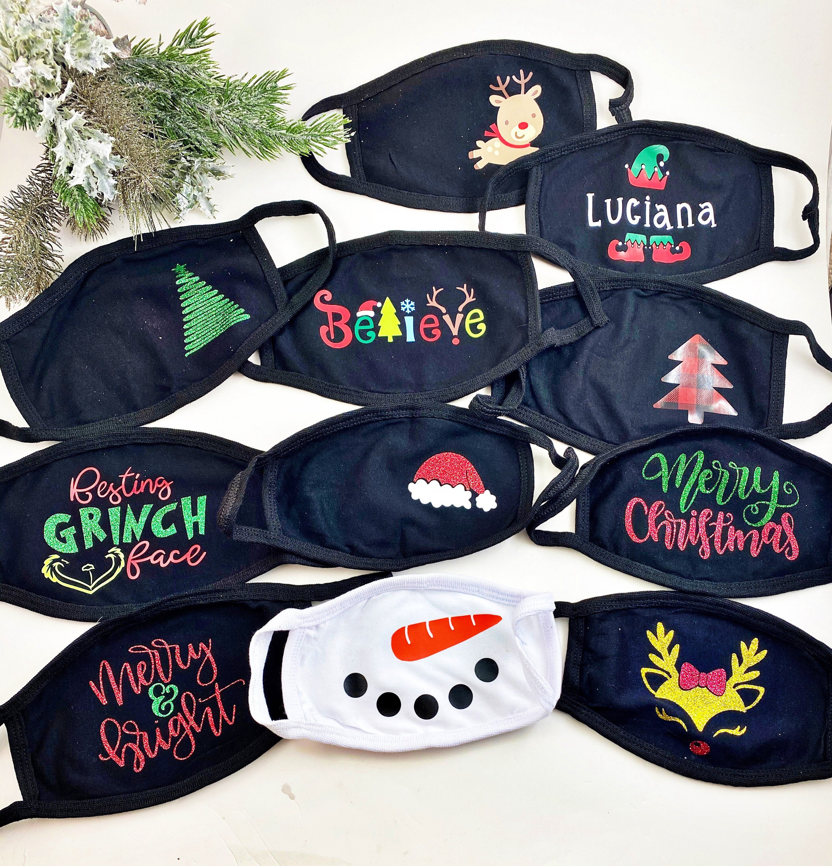 Christmas mask holidays mask child Christmas mask adult | Etsy