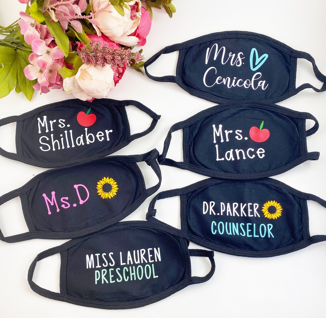 Teacher Face Mask Personalized Teacher Mask School Mask | Etsy