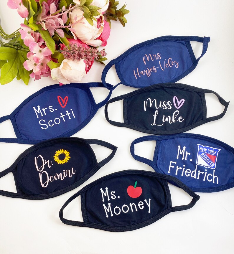 Teacher Face Mask Personalized Teacher Mask School Mask | Etsy