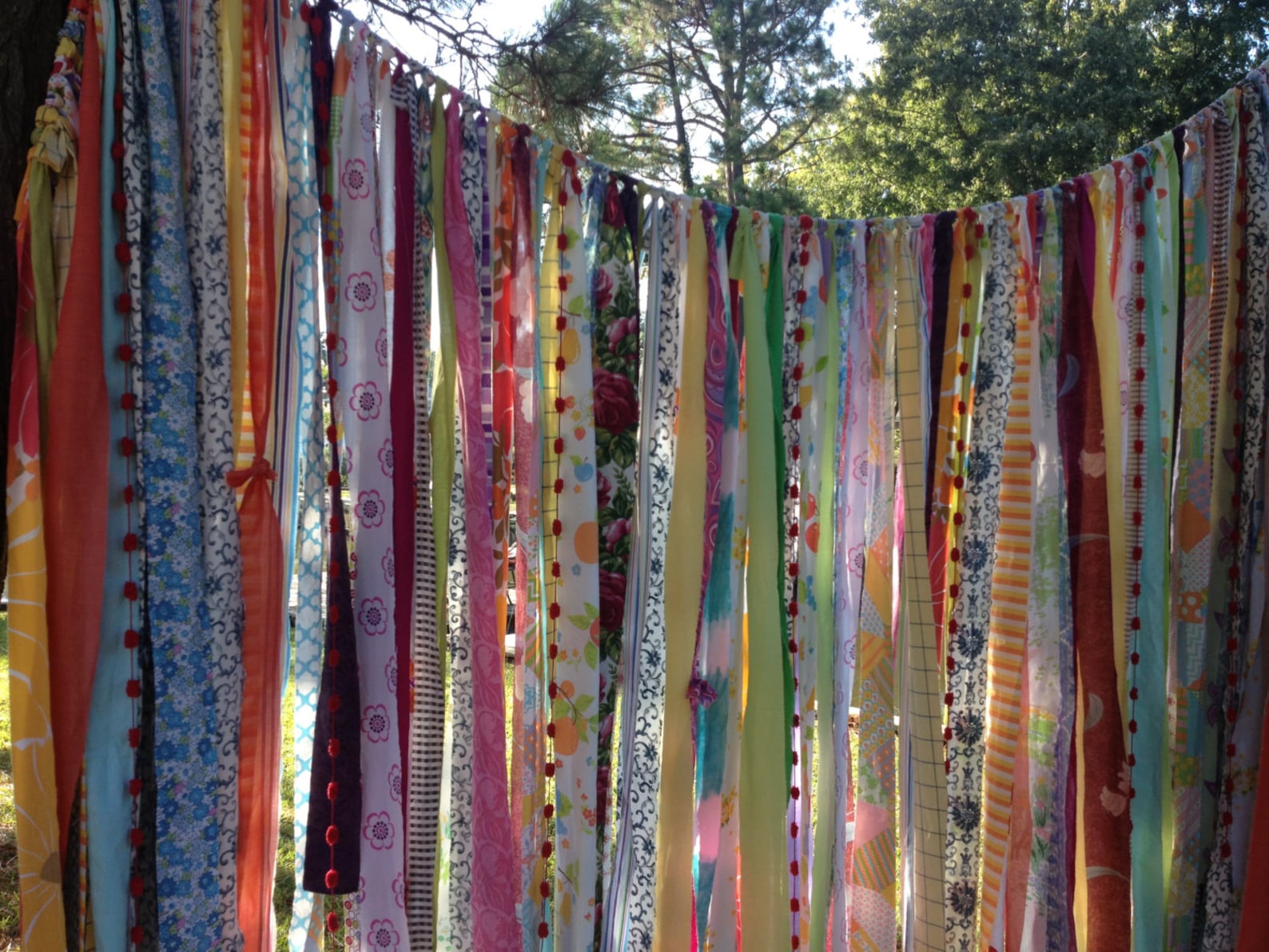 Gypsy Boho Curtain Fabric Garland Backdrop Dorm Teen Room - Etsy