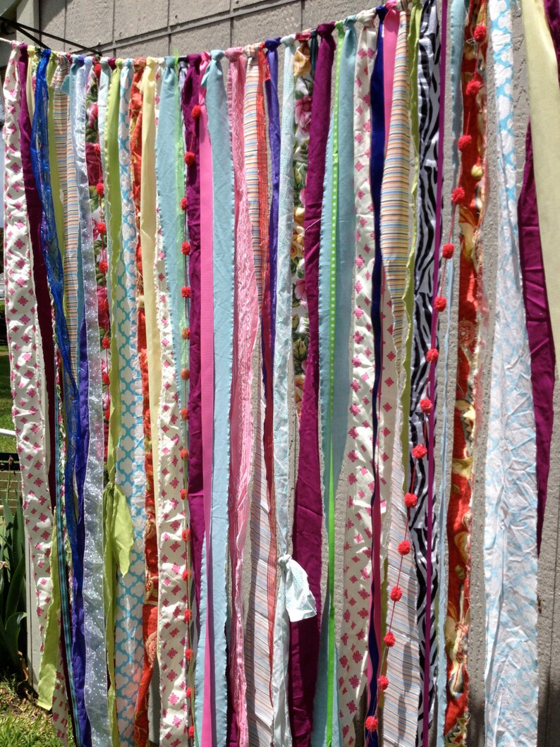 Boho Gypsy Fabric Garland Streamers Curtain Dorm Teen - Etsy