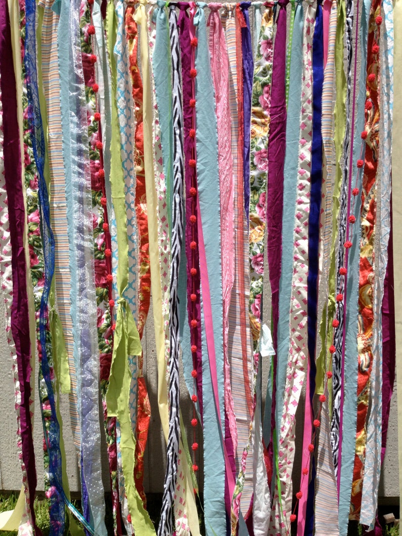 Boho Gypsy Fabric Garland Streamers Curtain Dorm Teen - Etsy