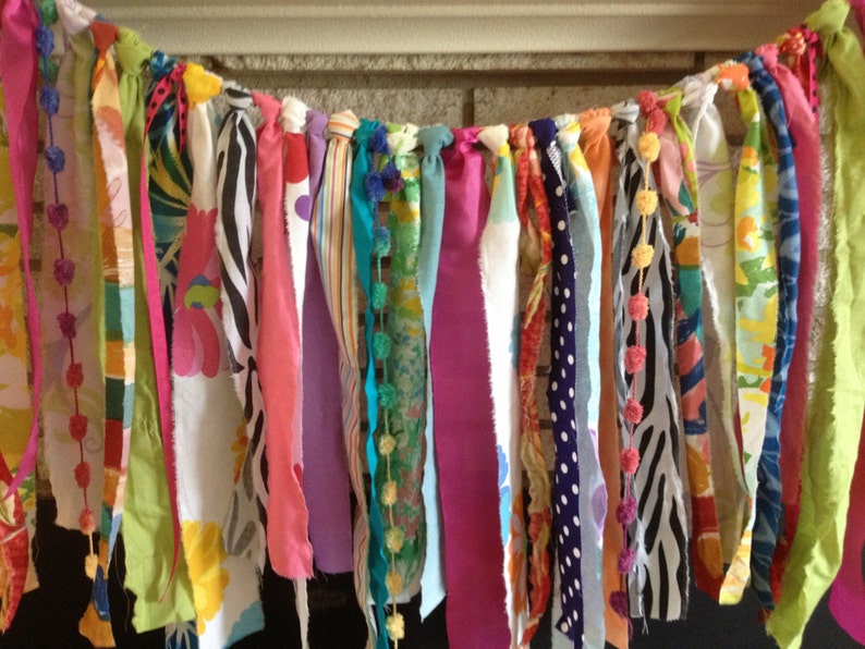 Boho Bold Prop Banner Fabric Garland Ribbon Backdrop | Etsy