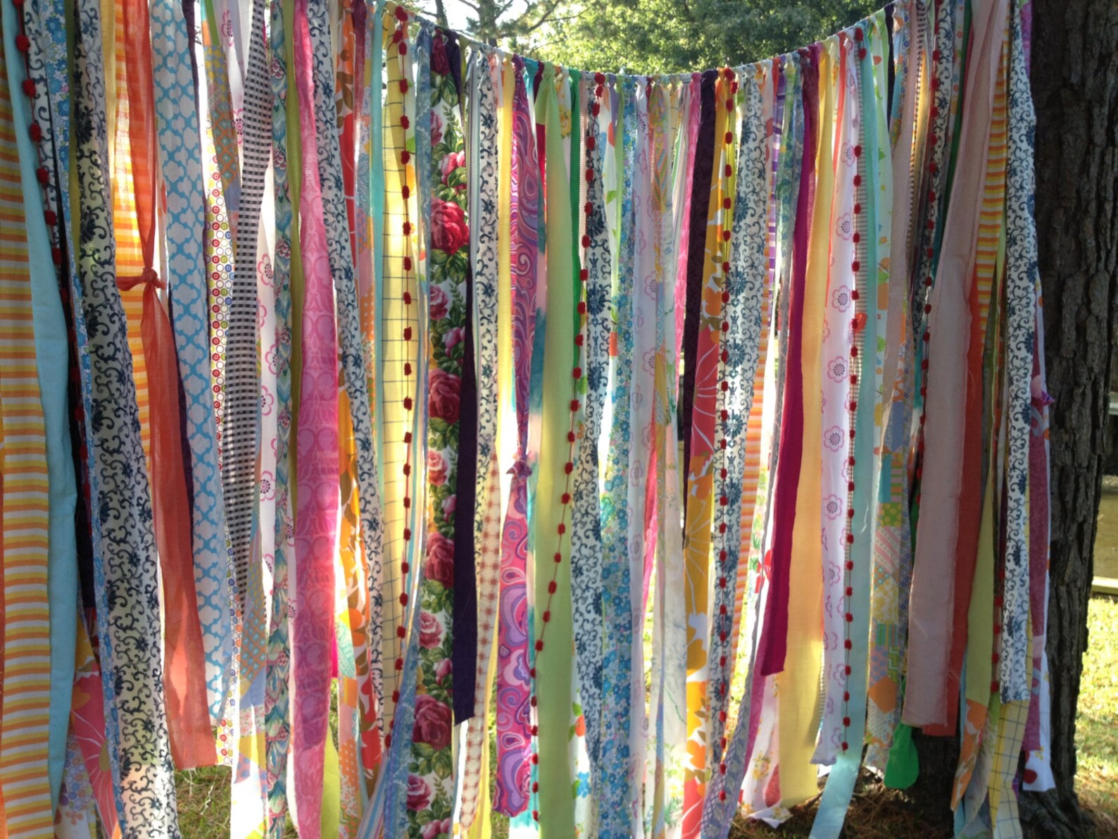 Gypsy Boho Curtain Fabric Garland Backdrop Dorm Teen Room - Etsy
