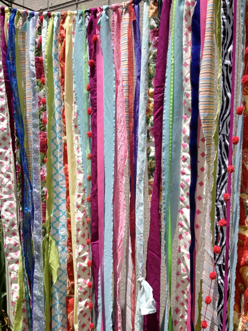 Boho Gypsy Fabric Garland Streamers Curtain Dorm Teen - Etsy