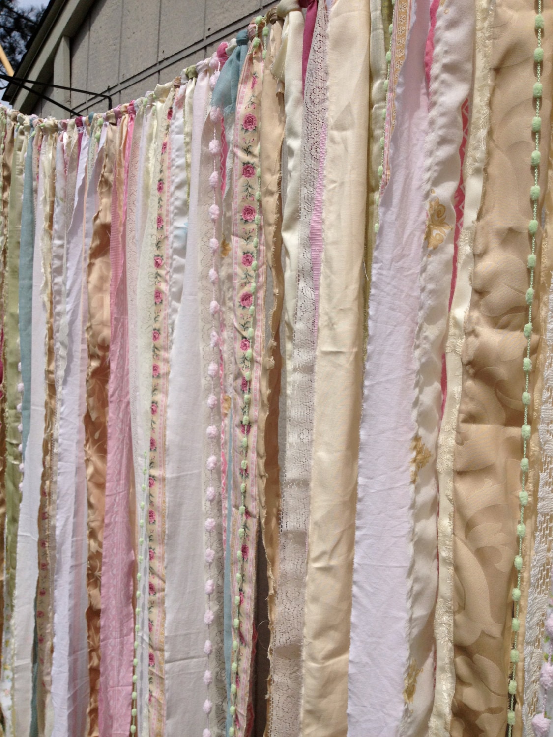 Shabby Chic Boho Rustic Fabric Garland Backdrop Ribbon - Etsy