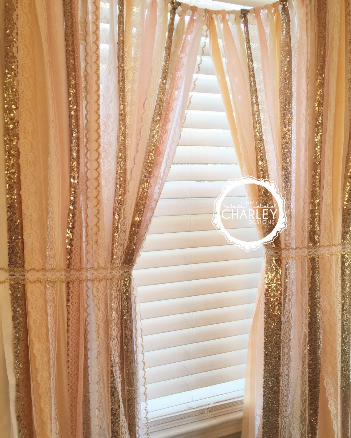 Blush Peach Nude Rose Quartz With Gold Glittery Sequin - Etsy Canada