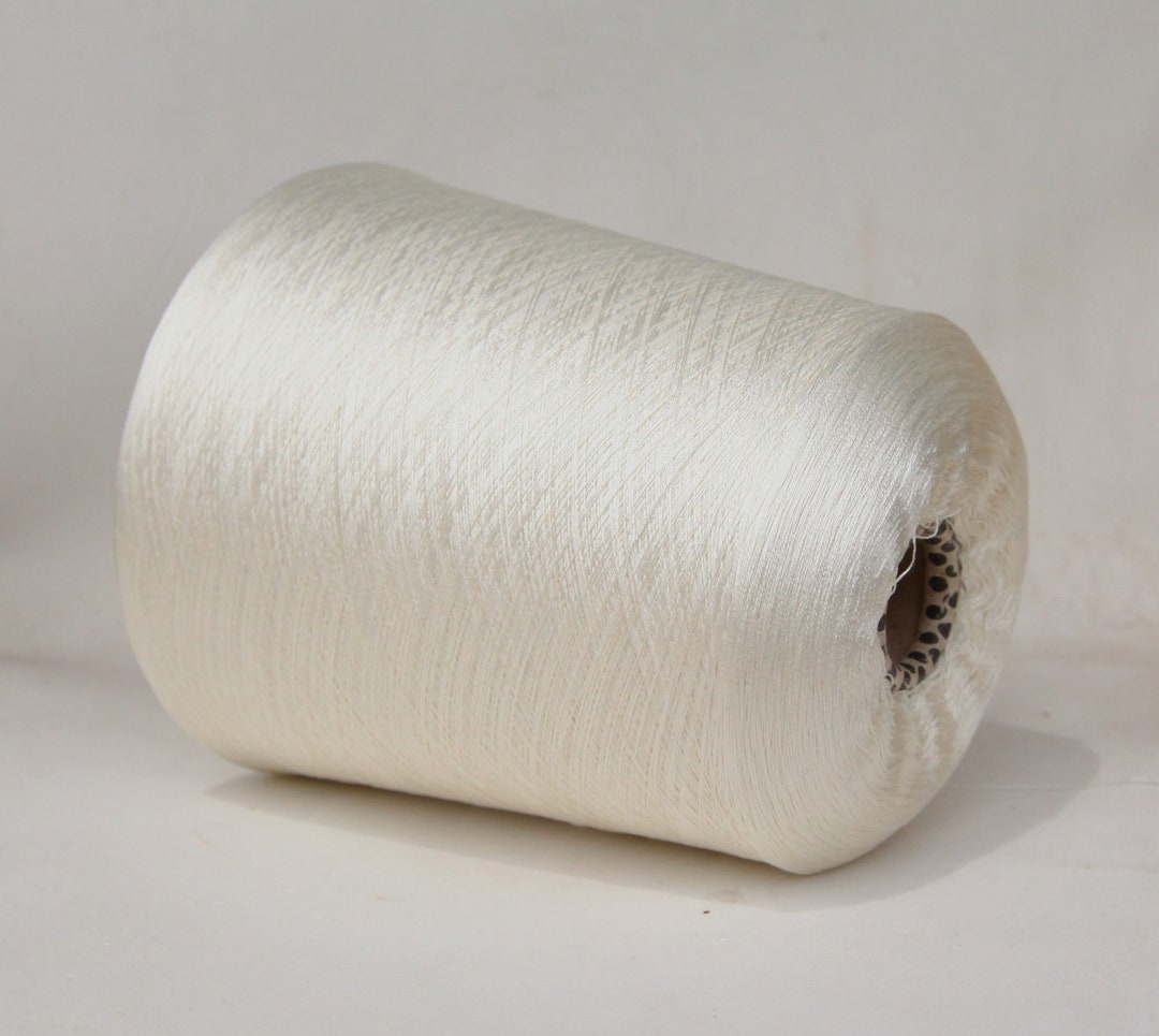 100% Mulberry Silk Yarn on Cone, Undyed Silk, Lace Weight Italian Silk ...