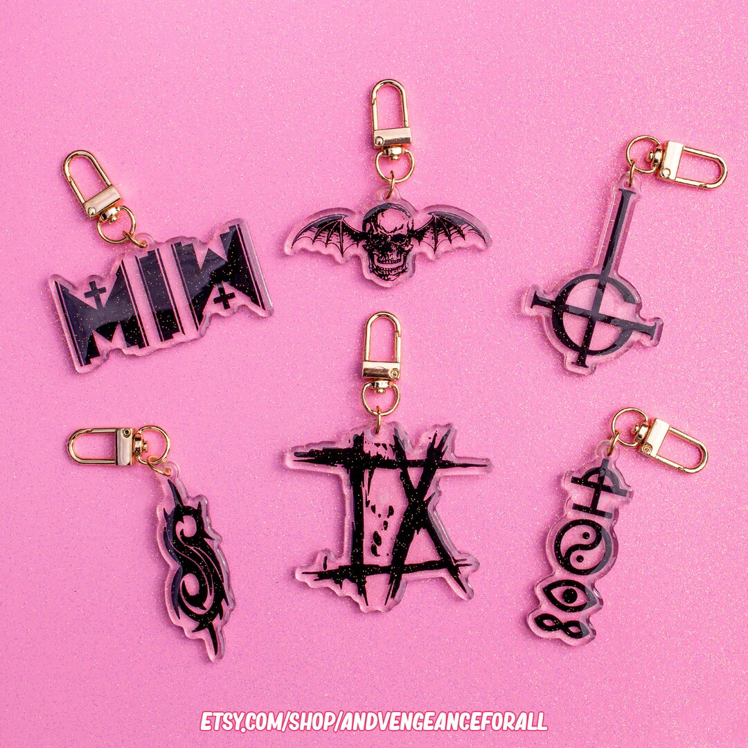 Glitter Metalcore Girlypop Band Acrylic Keychains - Etsy