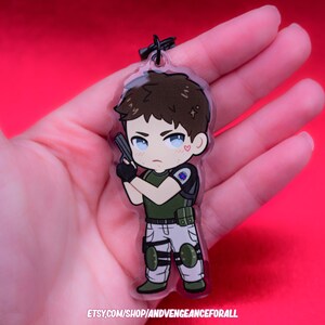 Resident Evil Acrylic Keychains | Leon Kennedy | Jill Valentine | Chris ...