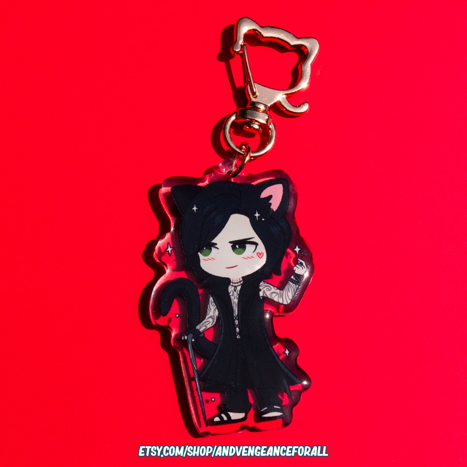 Devil May Cry Kitty Acrylic Charm Keychains - Etsy