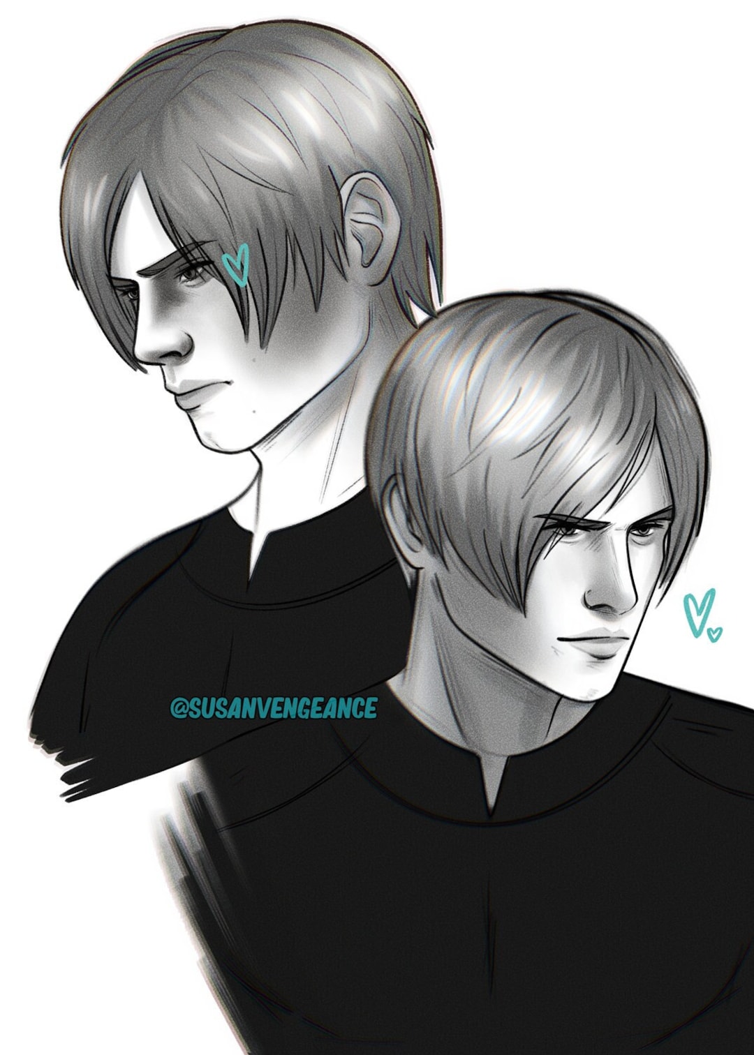 Leon S Kennedy Resident Evil 4 Remake Sketch Print 5x7 - Etsy