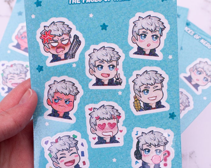 Nero Devil May Cry Chibi Holographic Sticker Sheet - Etsy