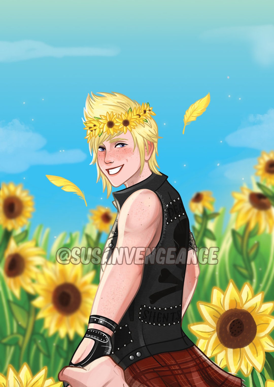 Prompto Final Fantasy XV Chocobro Art Print 5x7 - Etsy