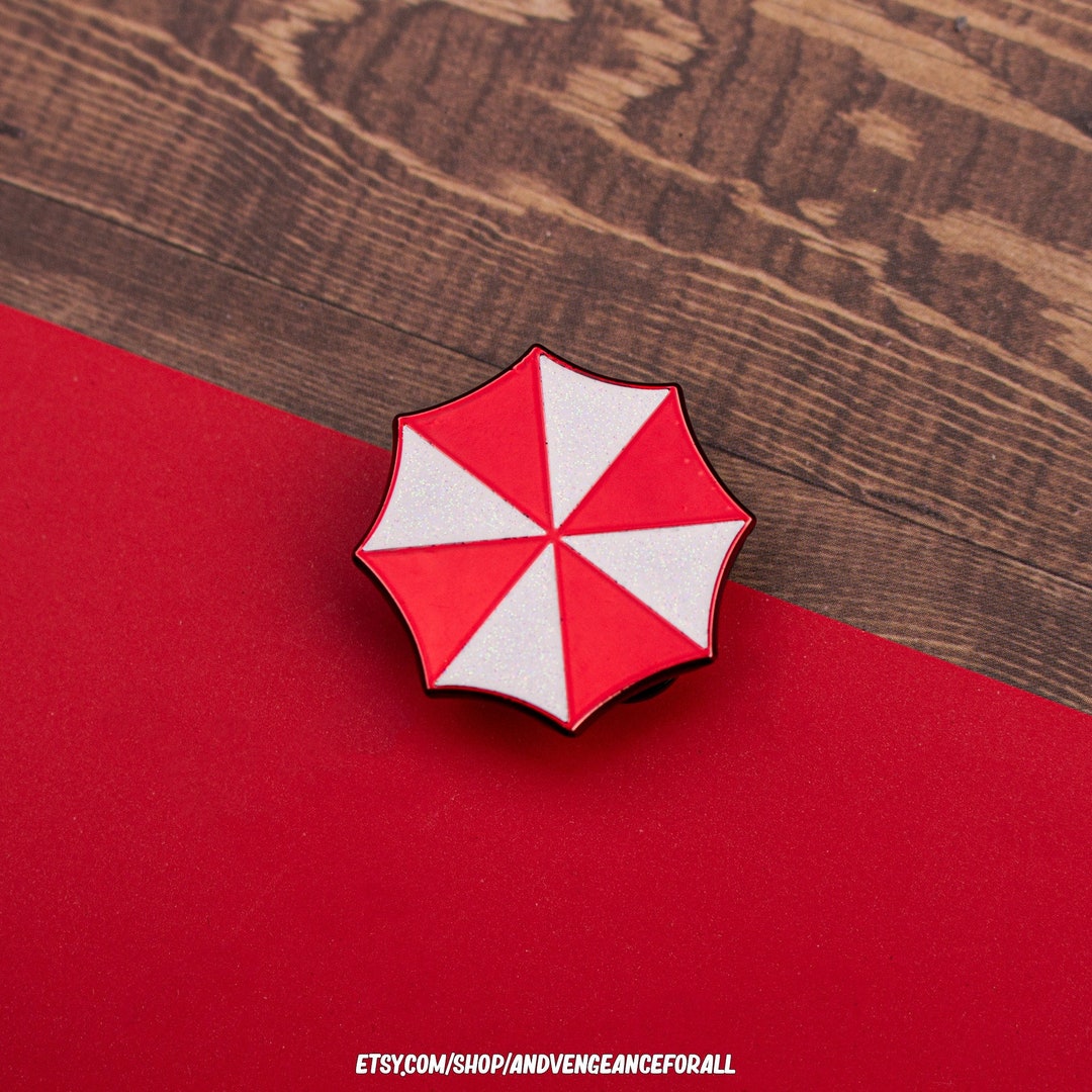 Resident Evil Mini Chrome Red Umbrella Glitter Pin - Etsy