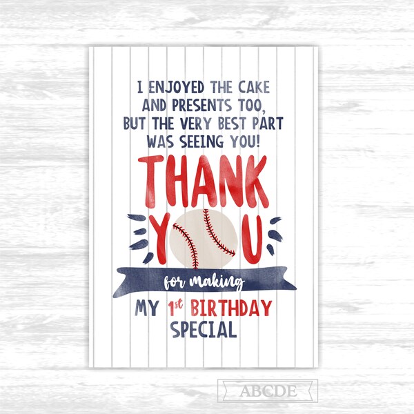 Baseball Thank You - Etsy