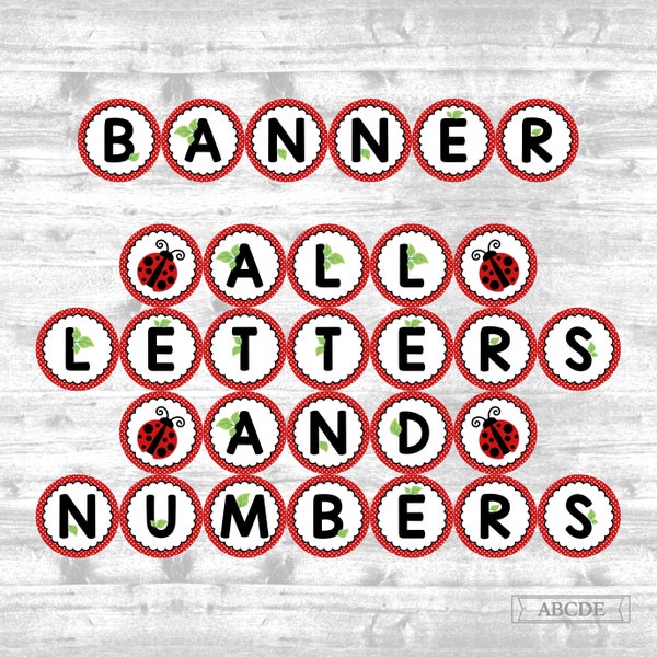 Ladybug Banner - Etsy