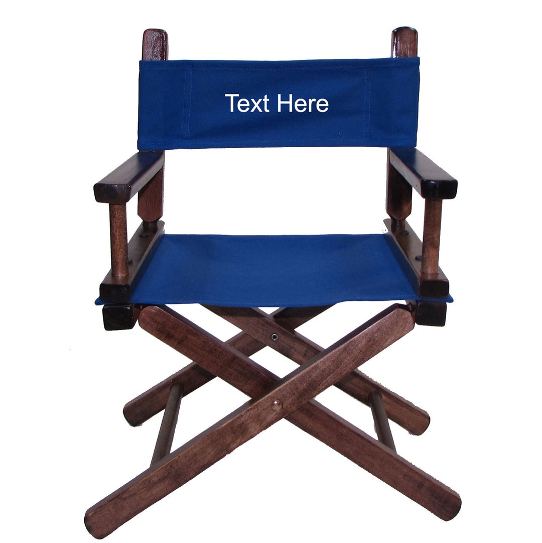 Personalized EMBROIDERED Toddler Director's Chair With Walnut Stained ...