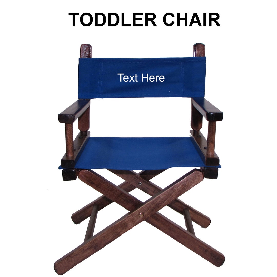 Personalized IMPRINTED Toddler Director's Chair With Walnut Stained ...