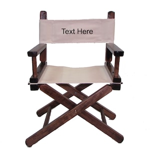 Personalized EMBROIDERED Toddler Director's Chair With Walnut Stained ...