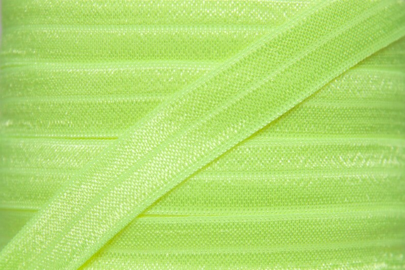 5/8 Neon Green Fold Over Elastic Elastic for Baby - Etsy