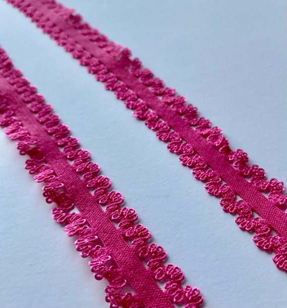 5/8 Hot Pink Picot Edge Stretch Lace Elastic 5/8 Lace | Etsy